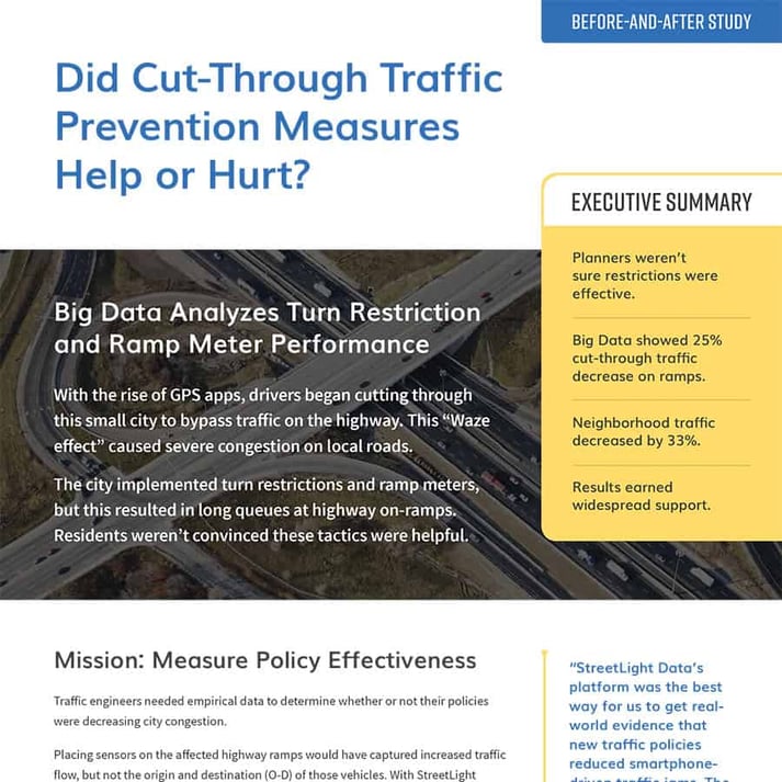 Did Cut-Through Traffic Prevention Measures Help or Hurt