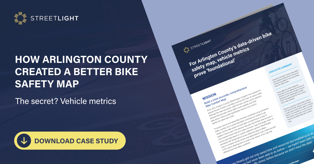 For Arlington County's data-driven bike safety map, vehicle metrics ...