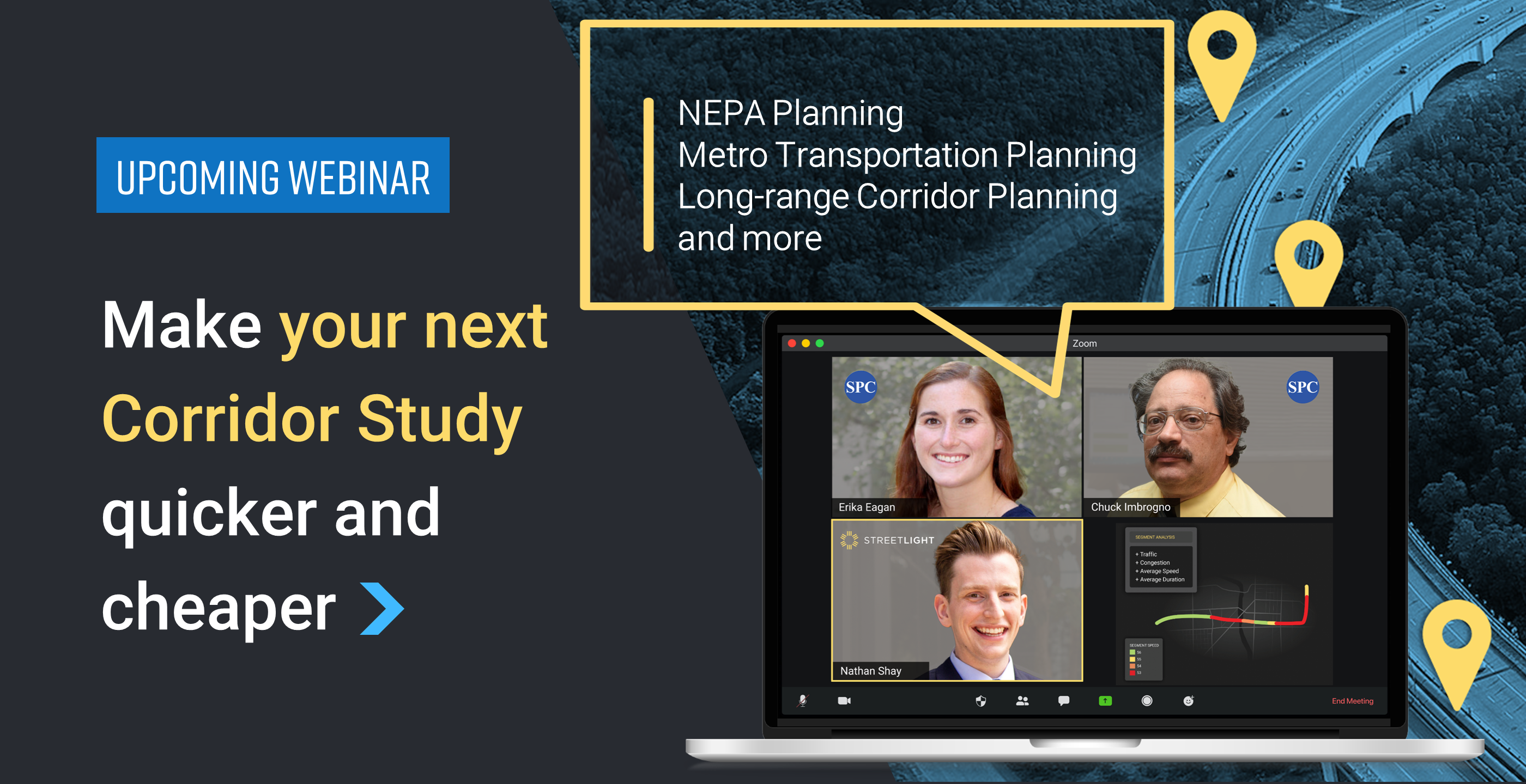Transportation corridor study analytics webinar